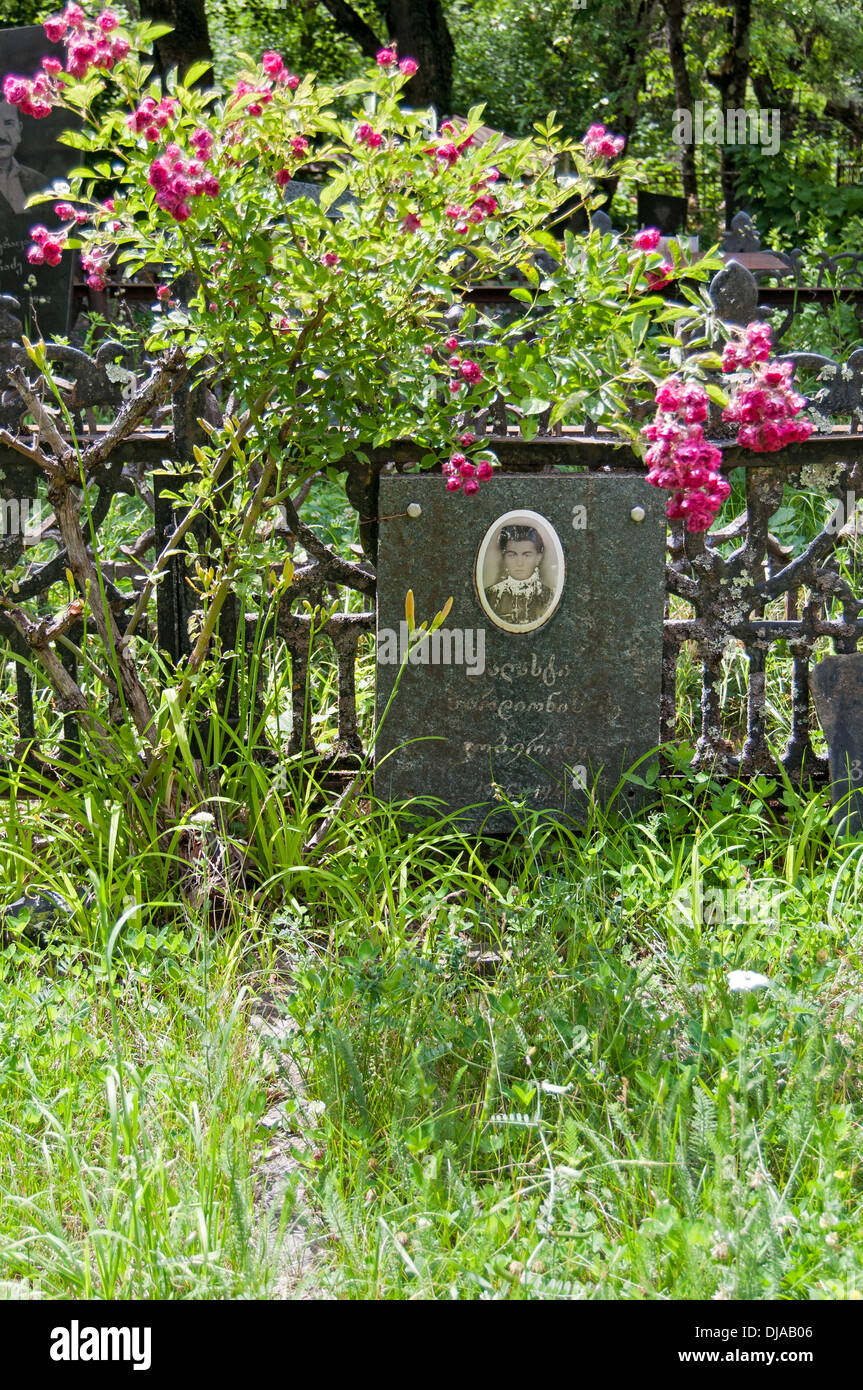 Barakoni Cemetery in Tsesi near Ambrolauri, Racha province, Georgia ...