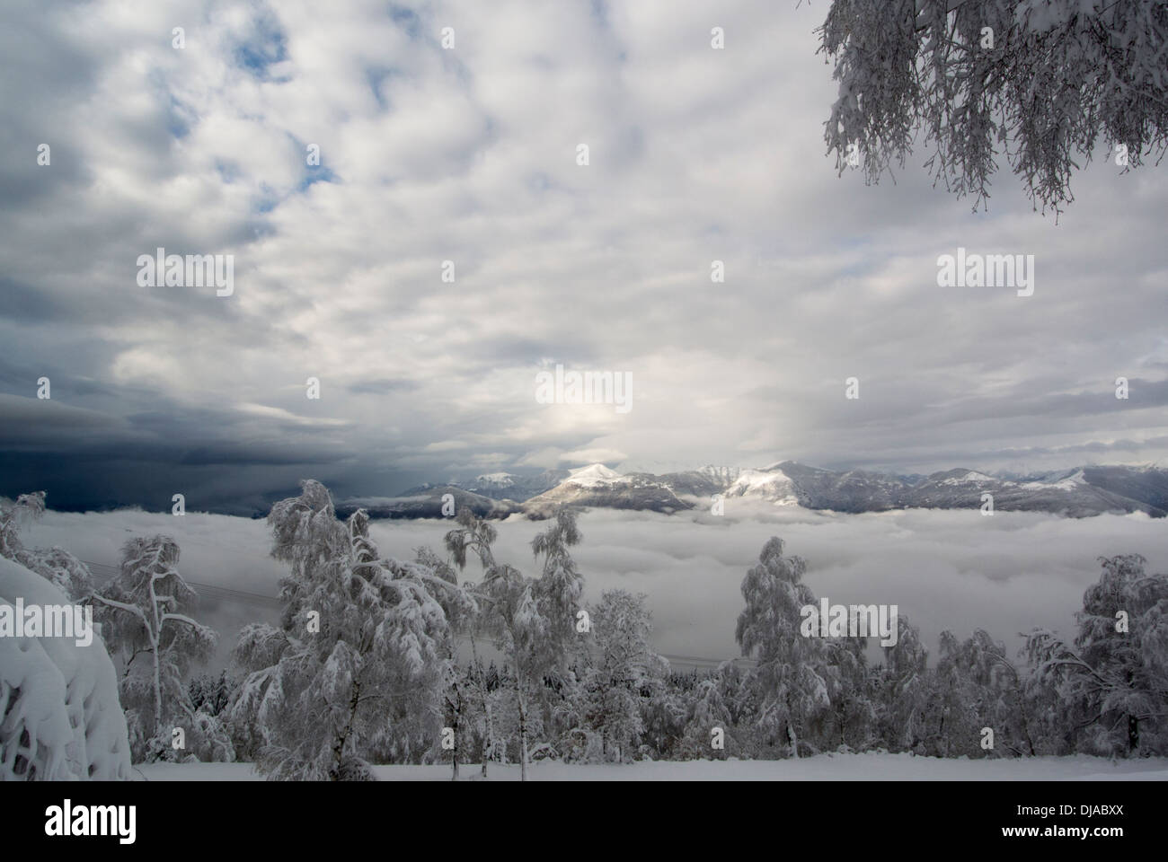 Winter in Italian Alps. Winter landscape Stock Photo - Alamy
