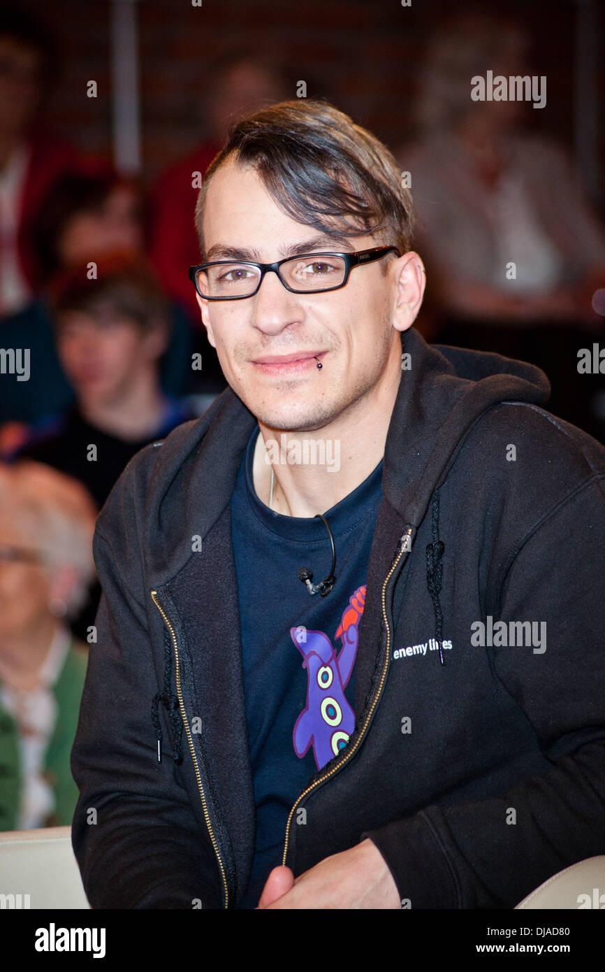 Stephan Urbach on German ZDF TV talkshow 'Markus Lanz' at Stahltwiete ...