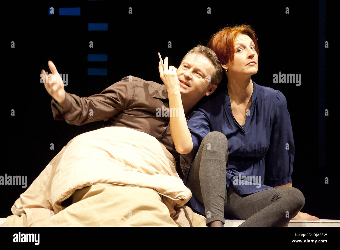René Heinersdorff, Hendrikje Fitz at rehearsal for the play 'Sei lieb ...