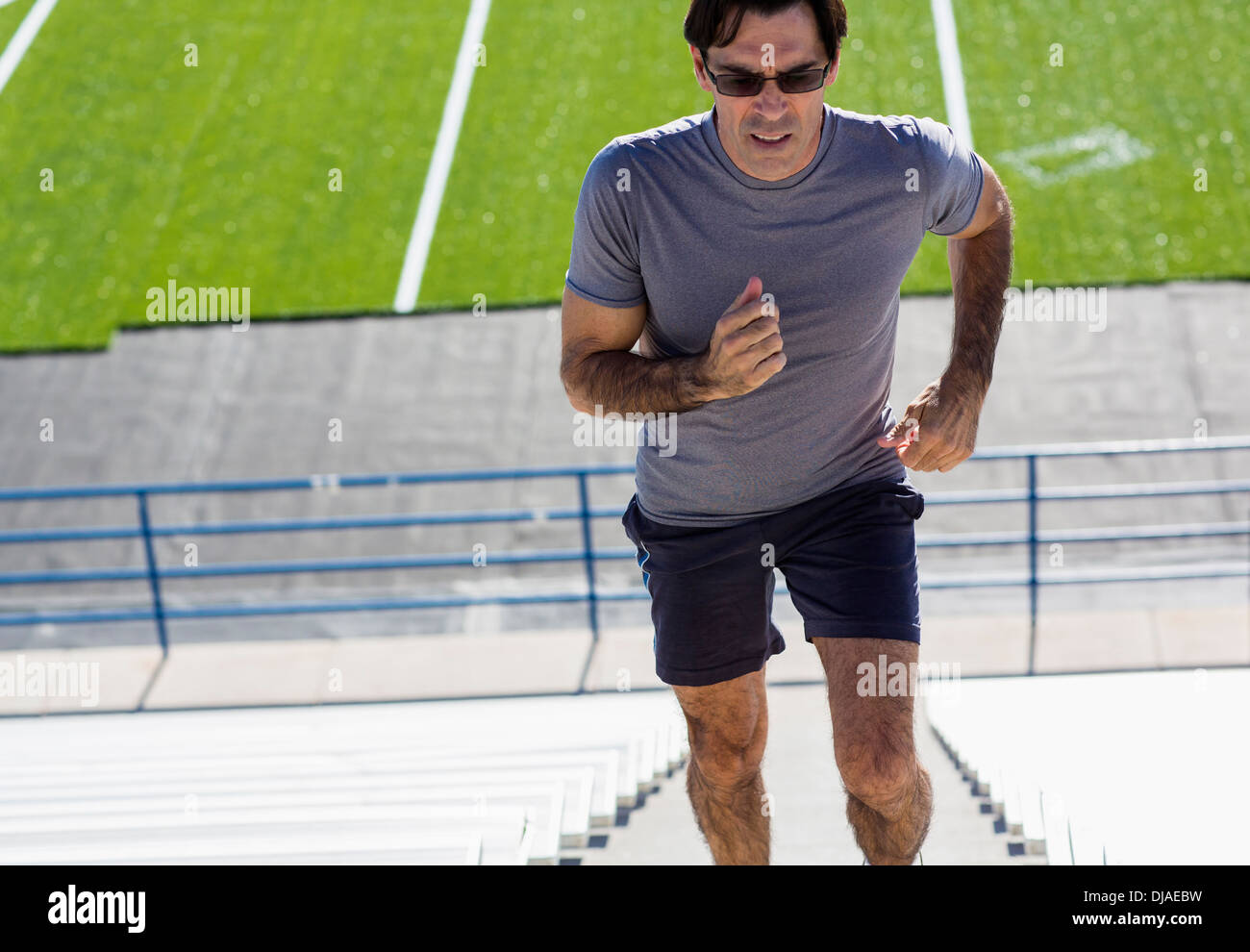 Healthy man running steps hi-res stock photography and images - Alamy