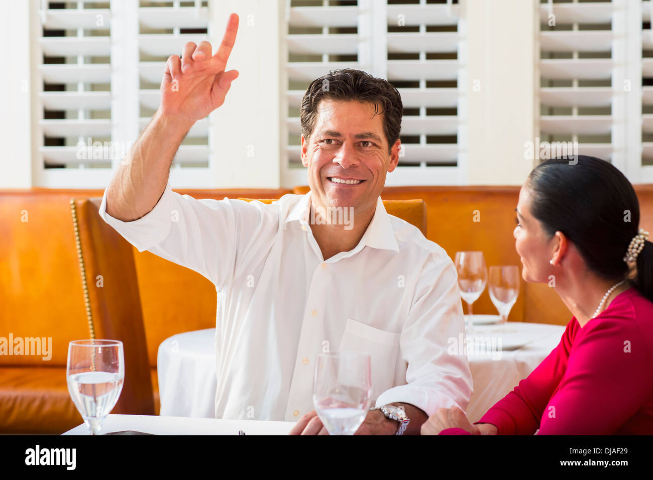 Man woman waiter couple hi-res stock photography and images - Alamy