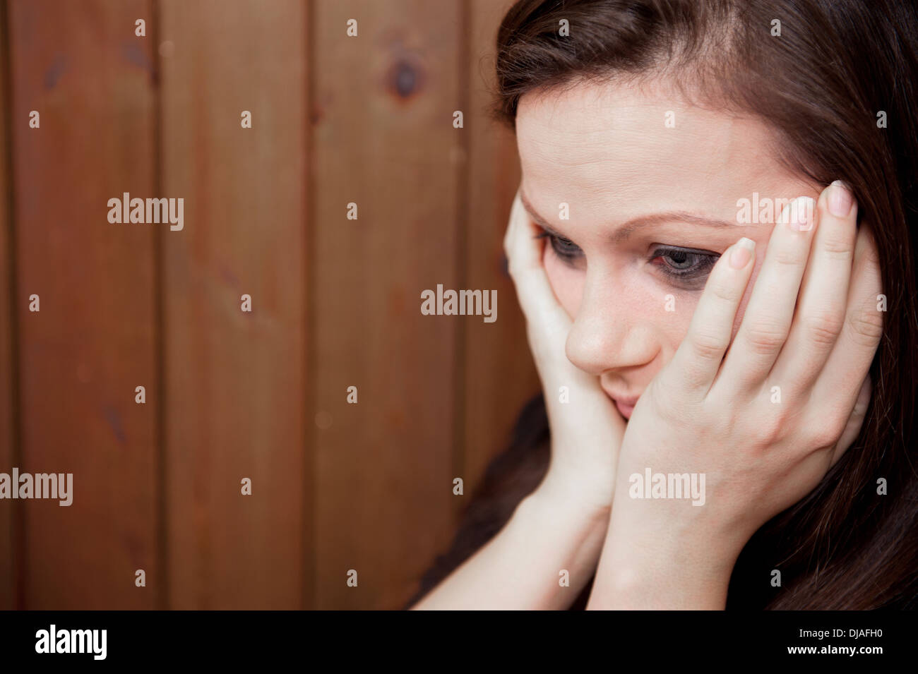 Girl Running In Rain Crying
