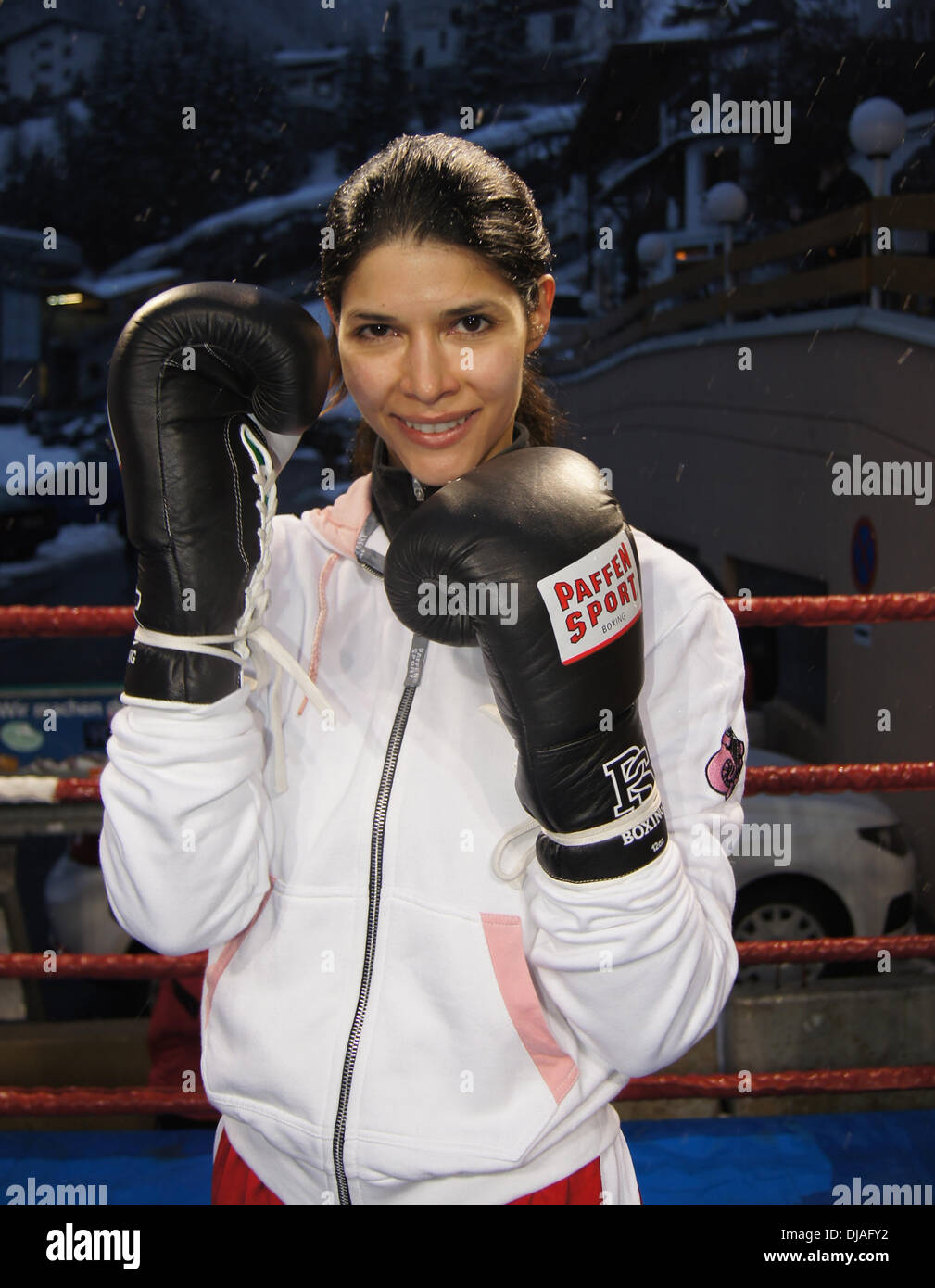 Micaela schaefer practicing boxing fight hi-res stock photography and ...