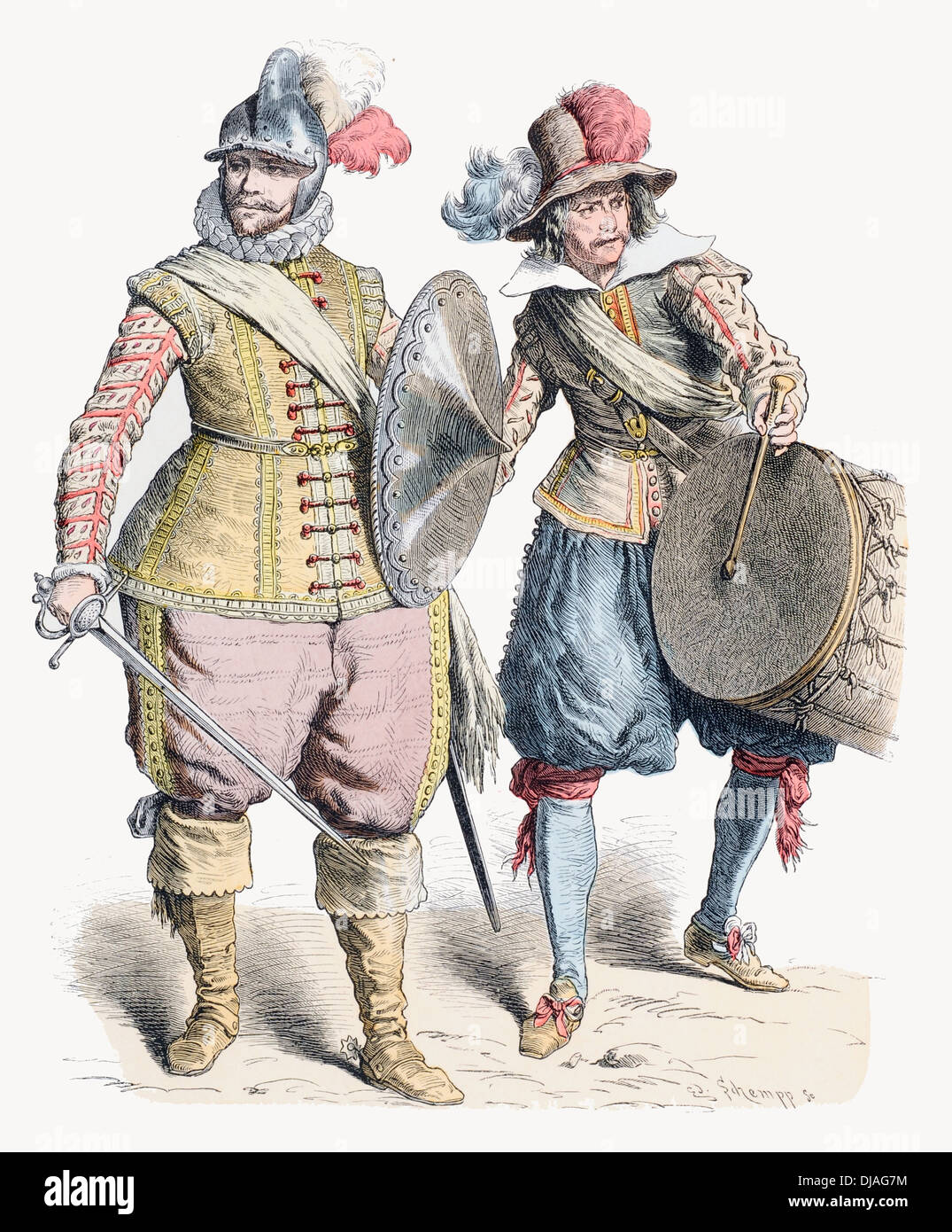 Antique 17th century engraving Cut Out Stock Images & Pictures - Alamy