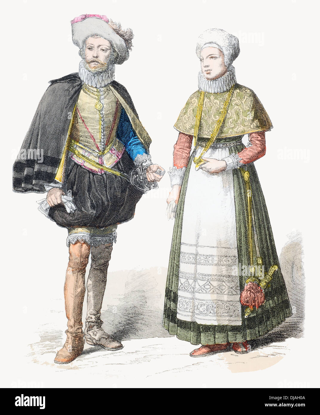 Lady of rank 17th century Cut Out Stock Images & Pictures - Alamy