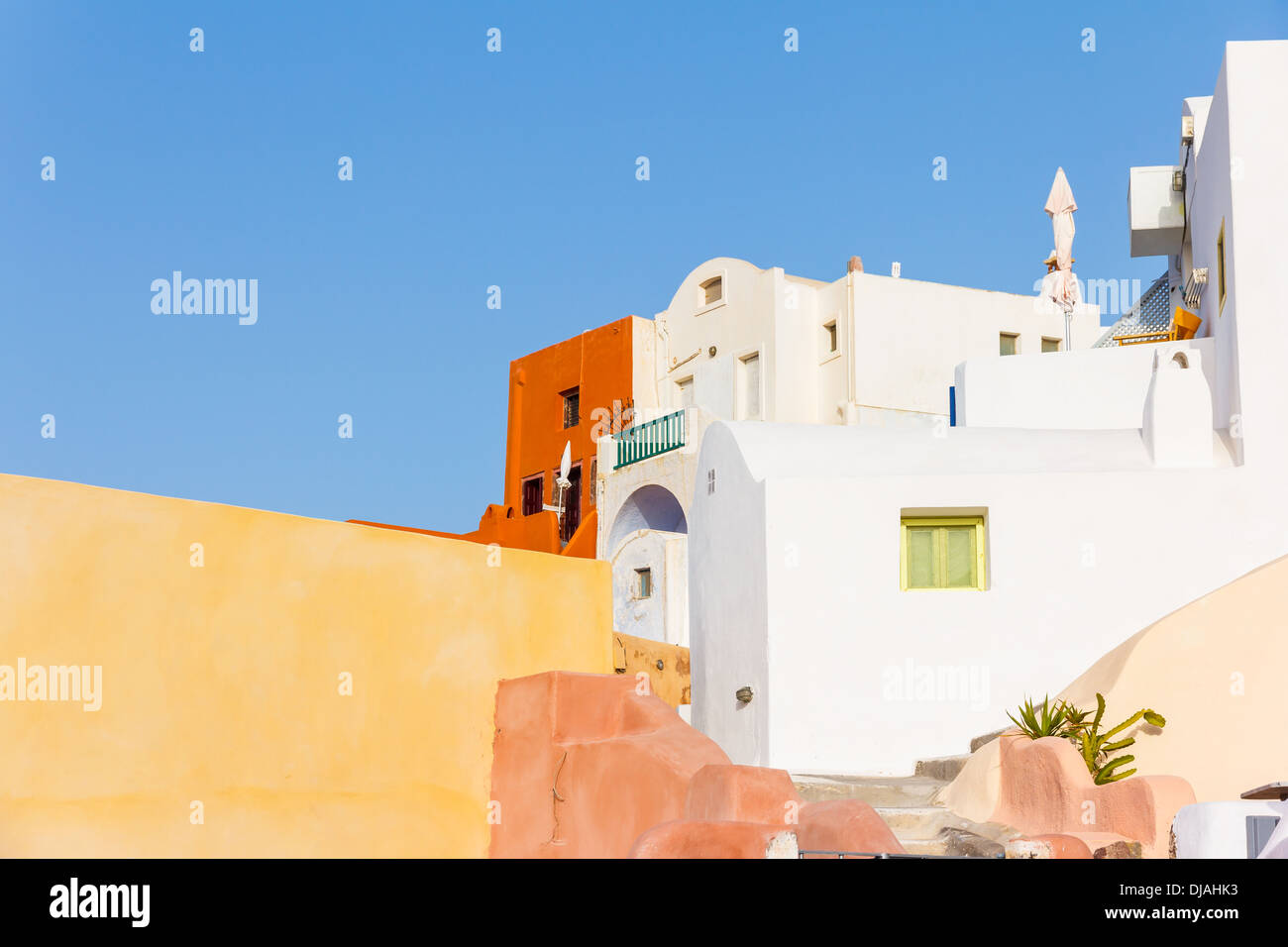 Beautiful Oia village in Santorini island Greece, building details ...