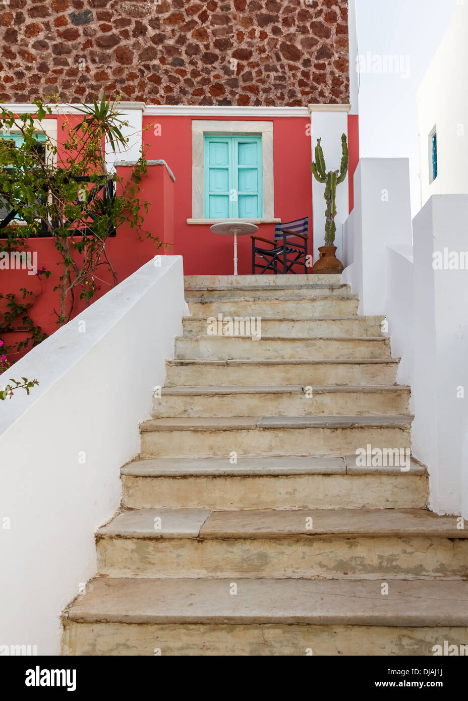 Beautiful Oia village in Santorini island Greece, building details ...
