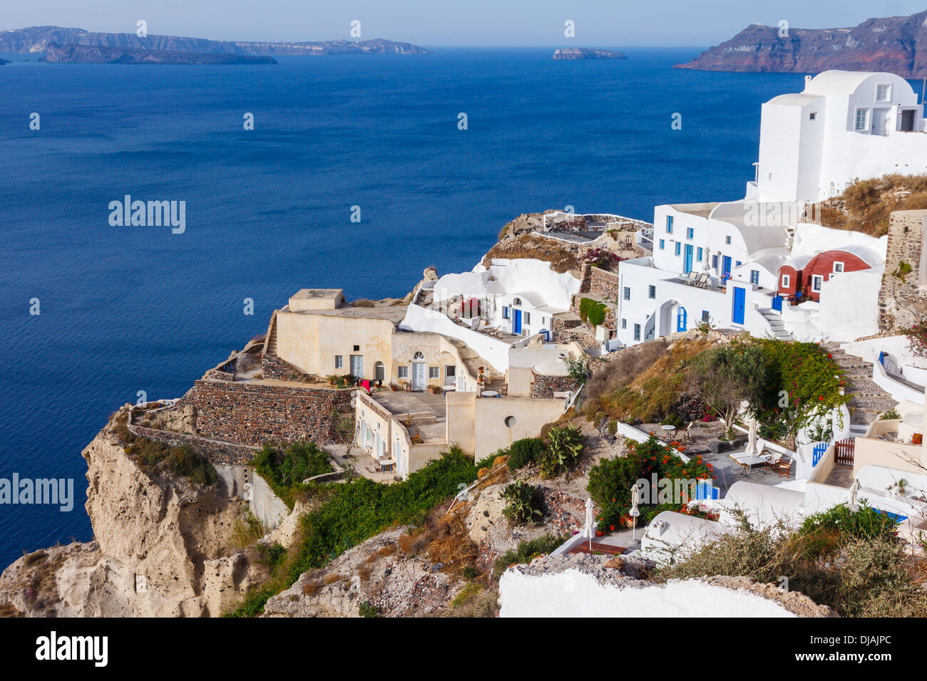 Beautiful Oia village in Santorini island Greece, building details ...