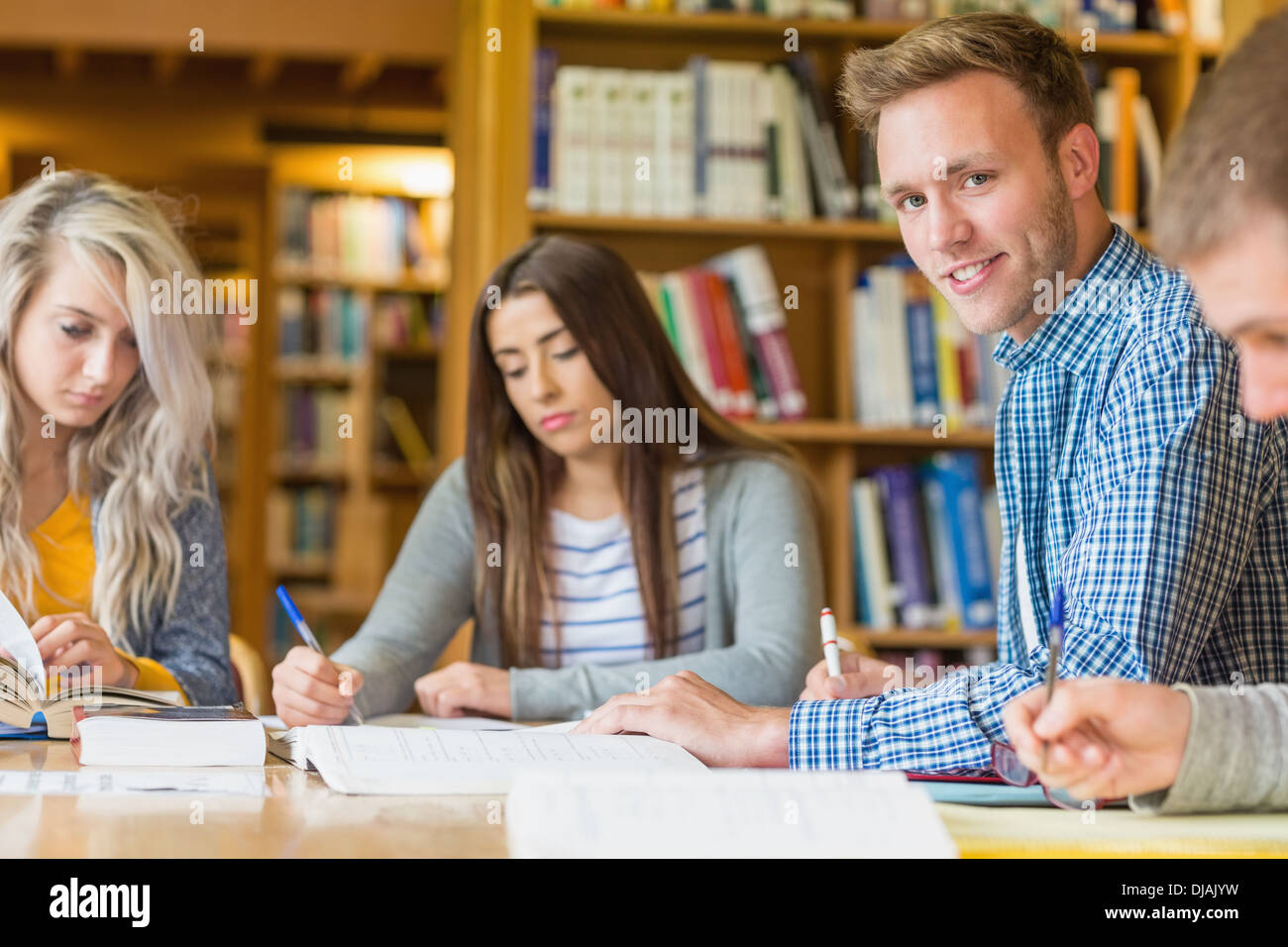 Friends library male hi-res stock photography and images - Alamy