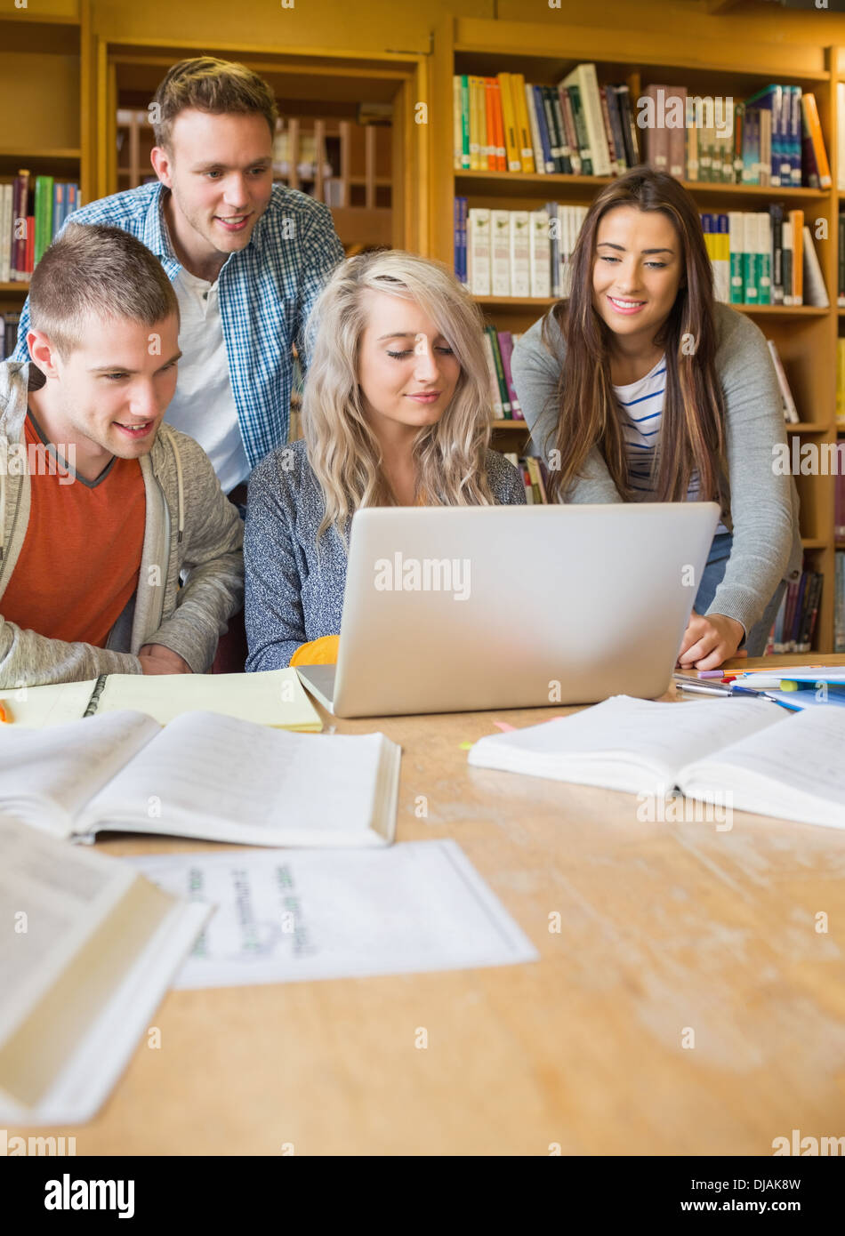 Happy university students team learning hi-res stock photography and ...