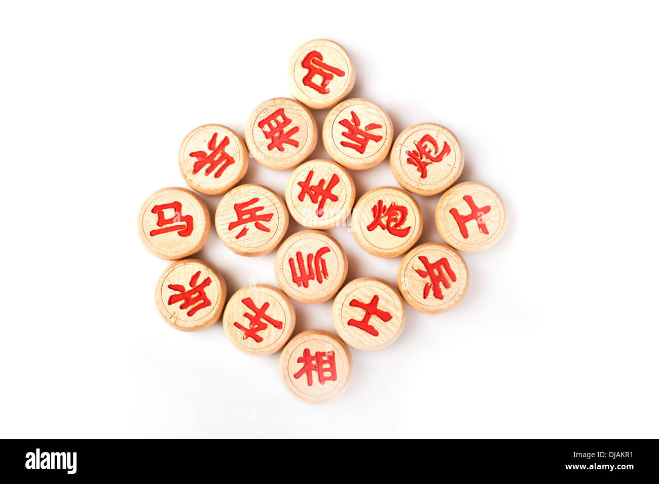 Chinese chess or Xiangqi pieces Stock Photo - Alamy