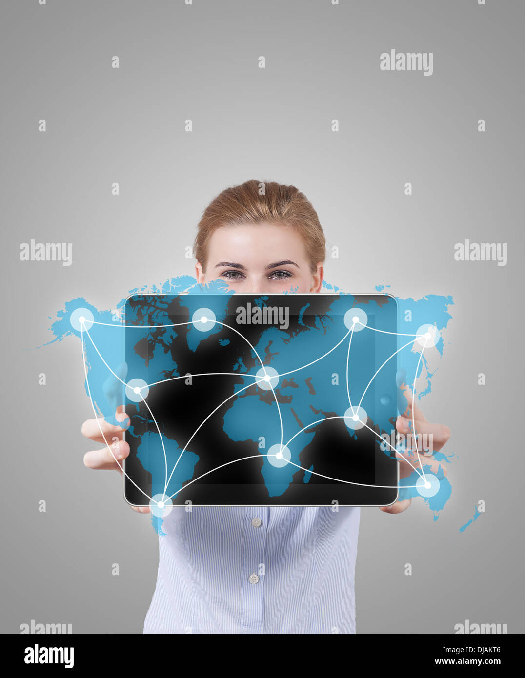 social network, communication in the global computer networks Stock ...