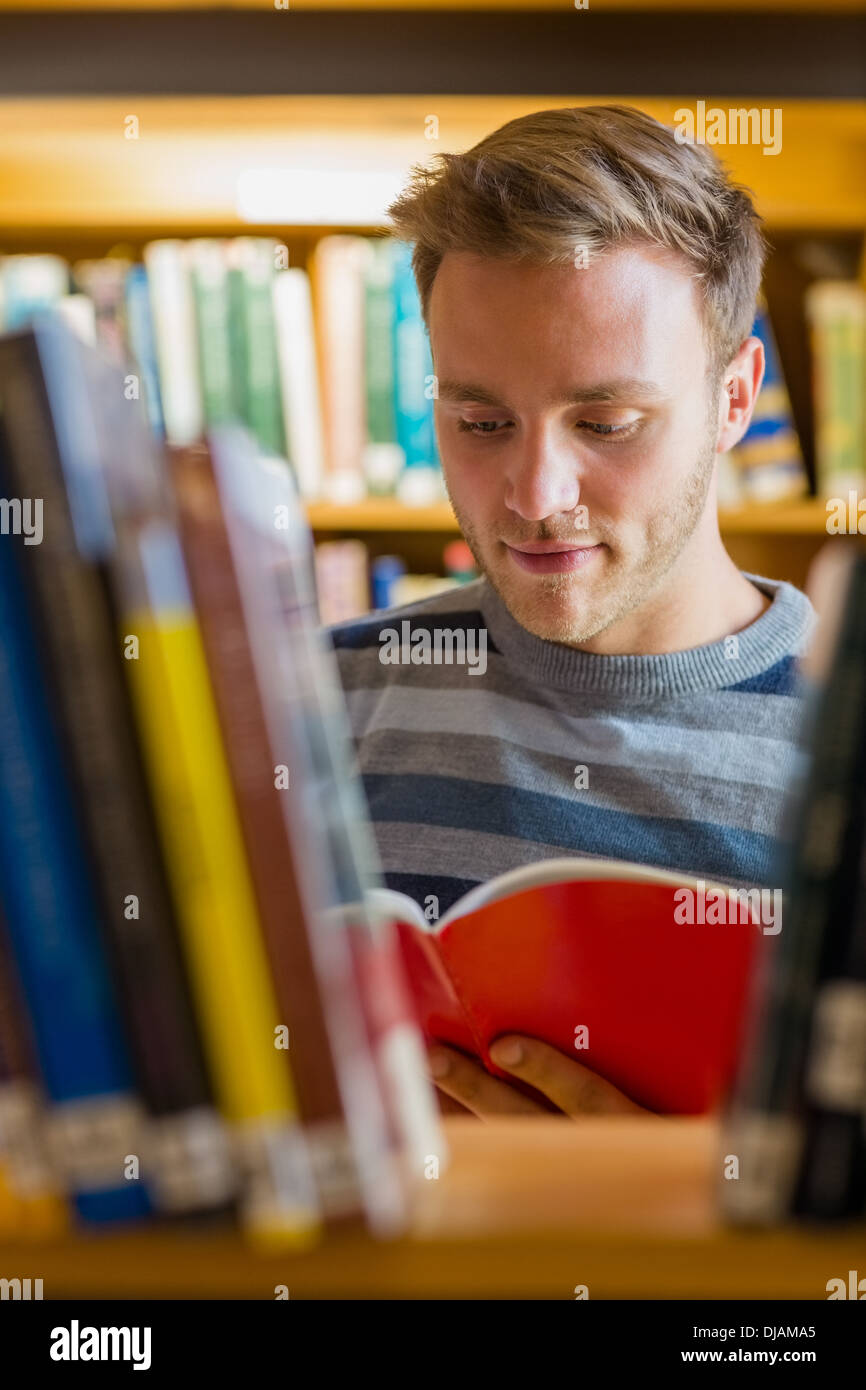Male student reading hi-res stock photography and images - Alamy