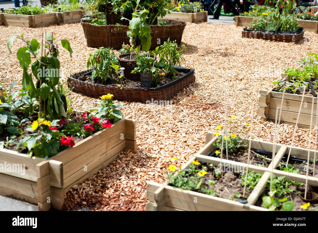 Small garden in the centre of Paris Stock Photo - Alamy