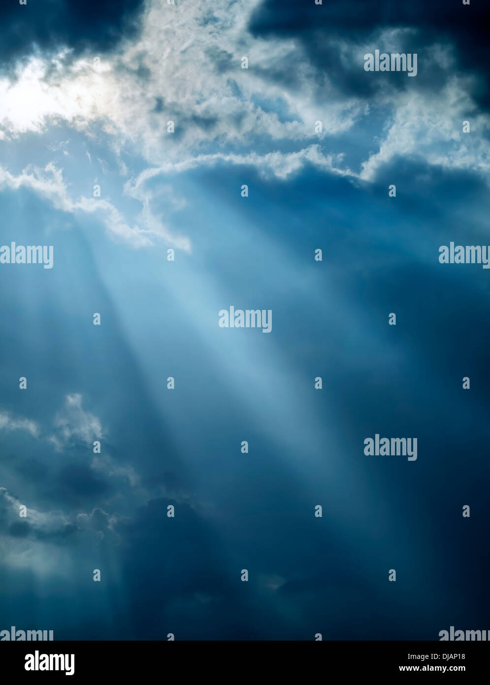 Cool God light breaks dark clouds Stock Photo - Alamy
