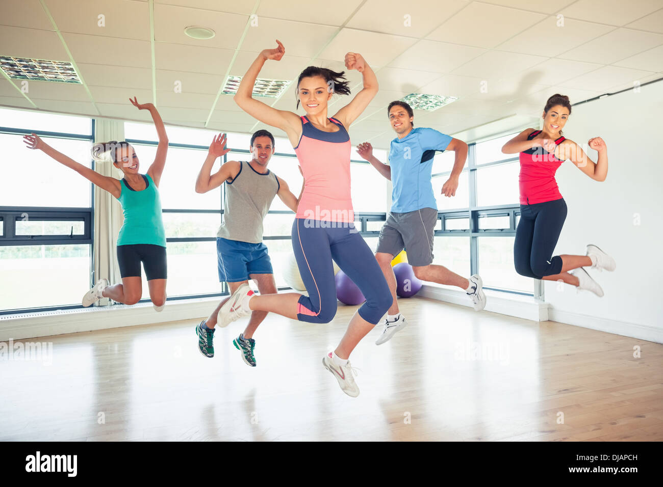 Jumping class hi-res stock photography and images - Alamy
