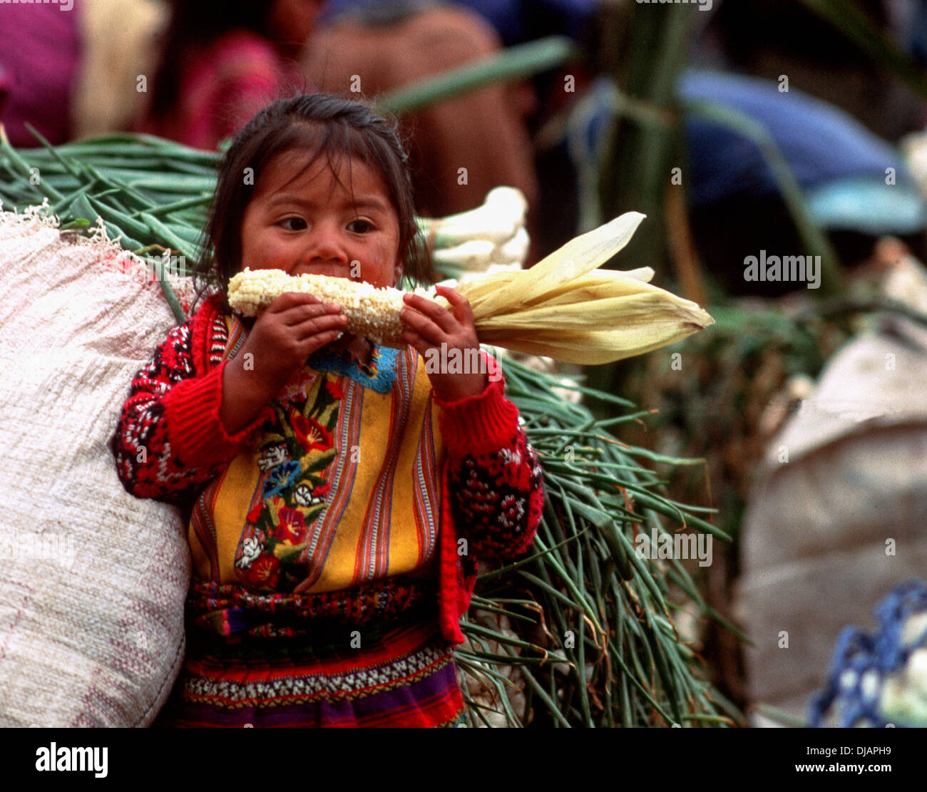 Indian girl eating corn hi-res stock photography and images - Alamy
