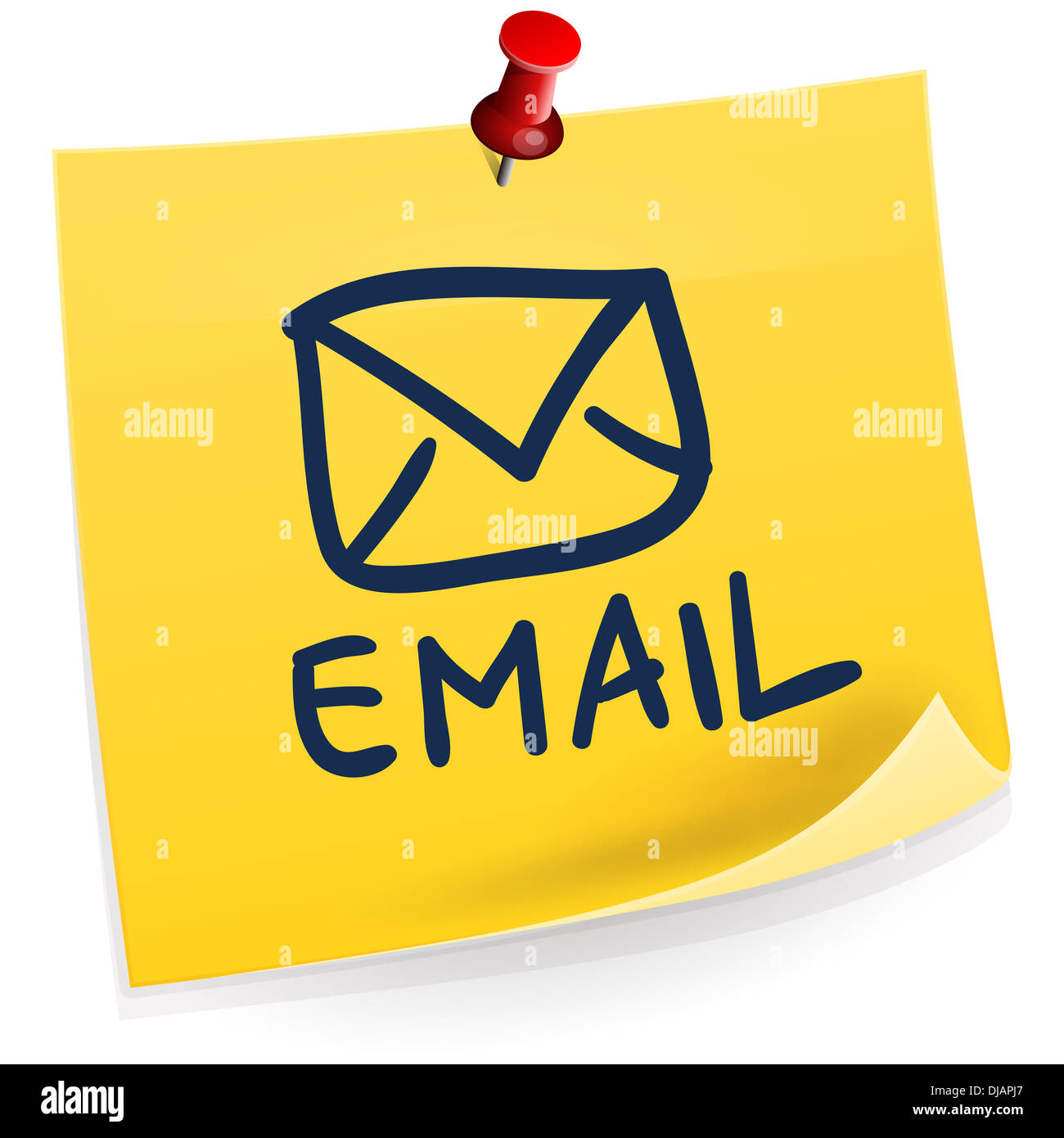 Email Sticky Note Stock Photo - Alamy