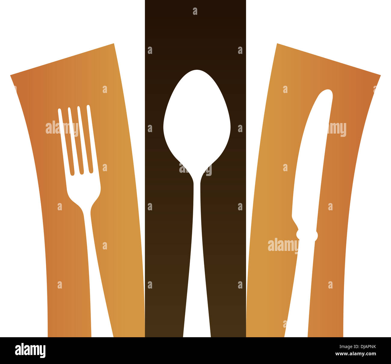 Modern Cutlery Symbol Stock Photo - Alamy