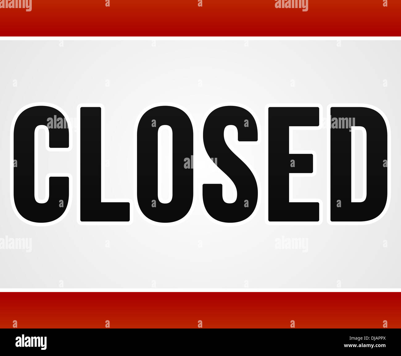 Red Closed Sign Stock Photo - Alamy