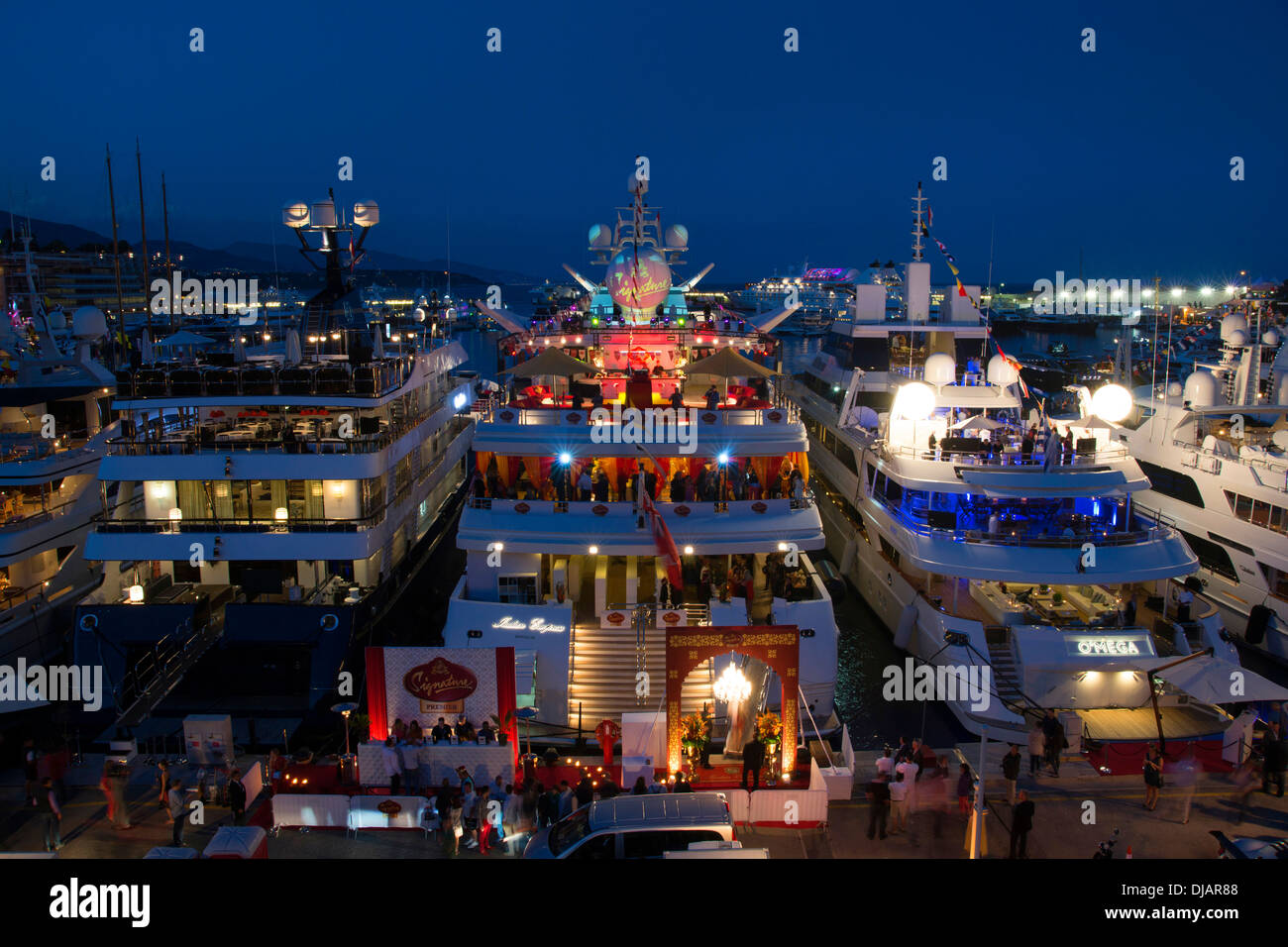 Yachts in Port Hercules or Port Hercule, Monte Carlo, Monaco Stock ...