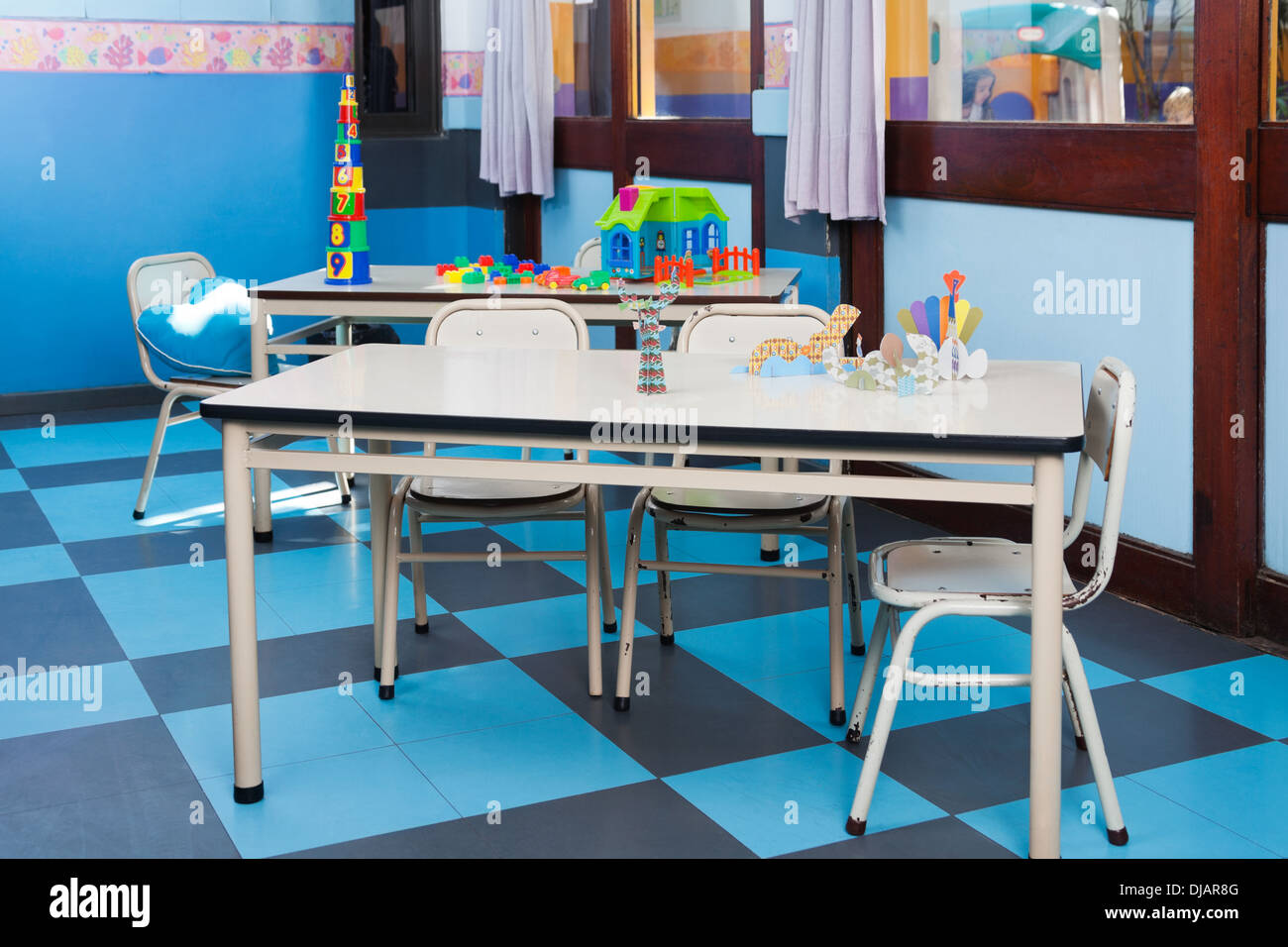 Empty kindergarten classroom hi-res stock photography and images - Alamy