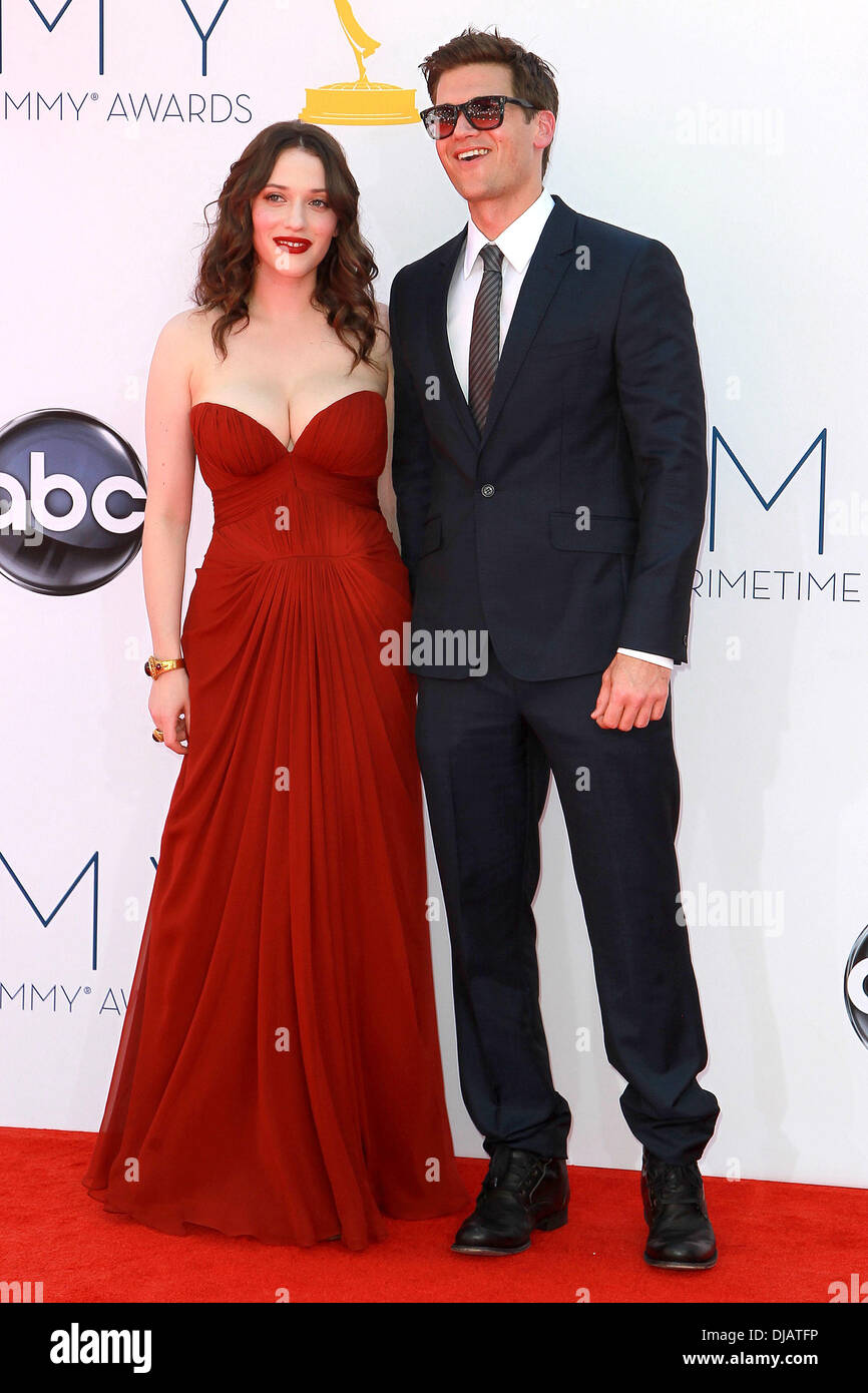 Kat Dennings and Nick Zano 64th Annual Primetime Emmy Awards, held at ...