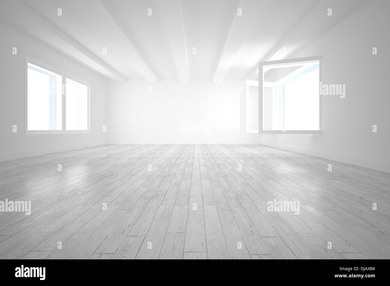 Bright room with opened windows Stock Photo - Alamy