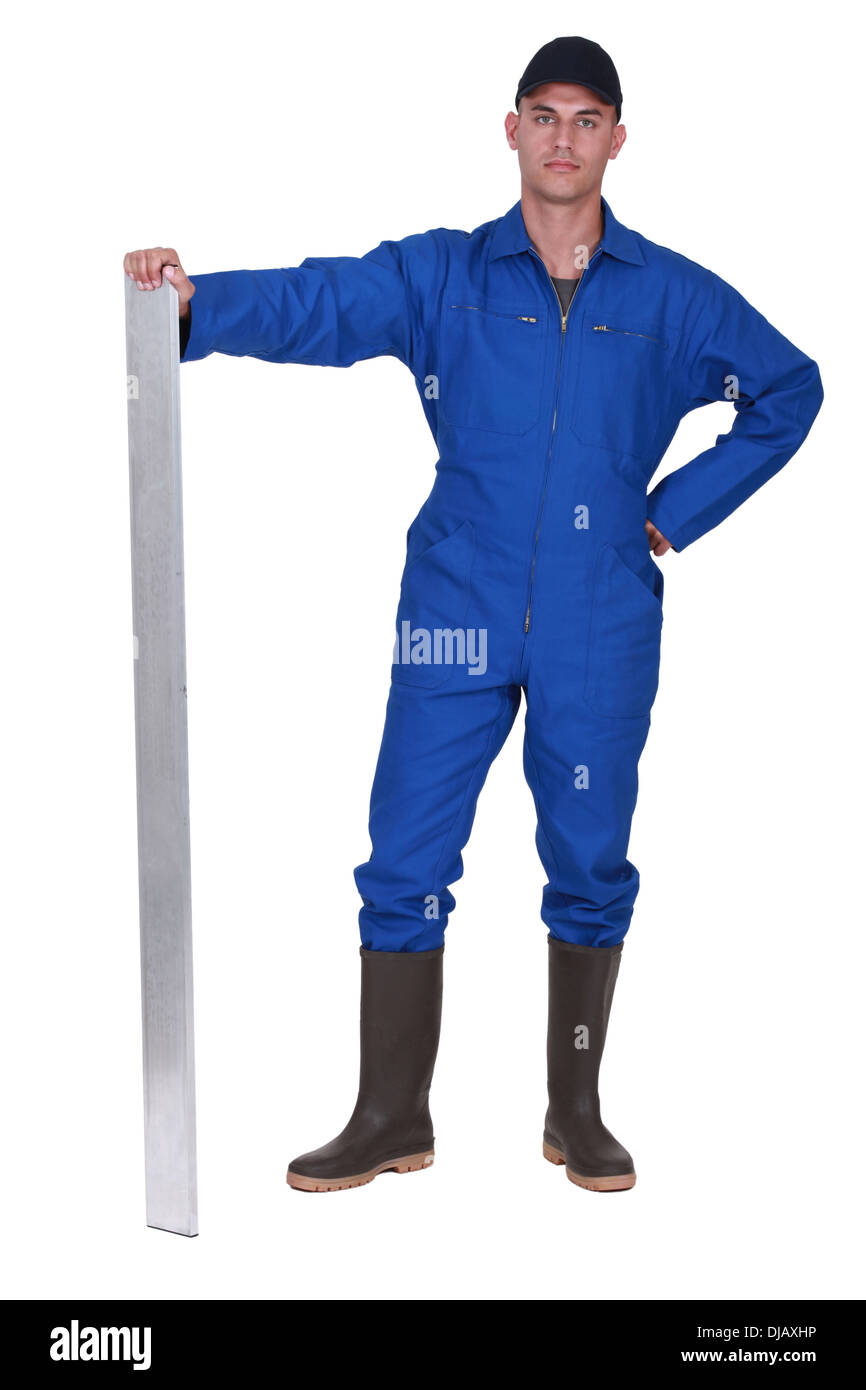 Man boiler suit smile hi-res stock photography and images - Alamy
