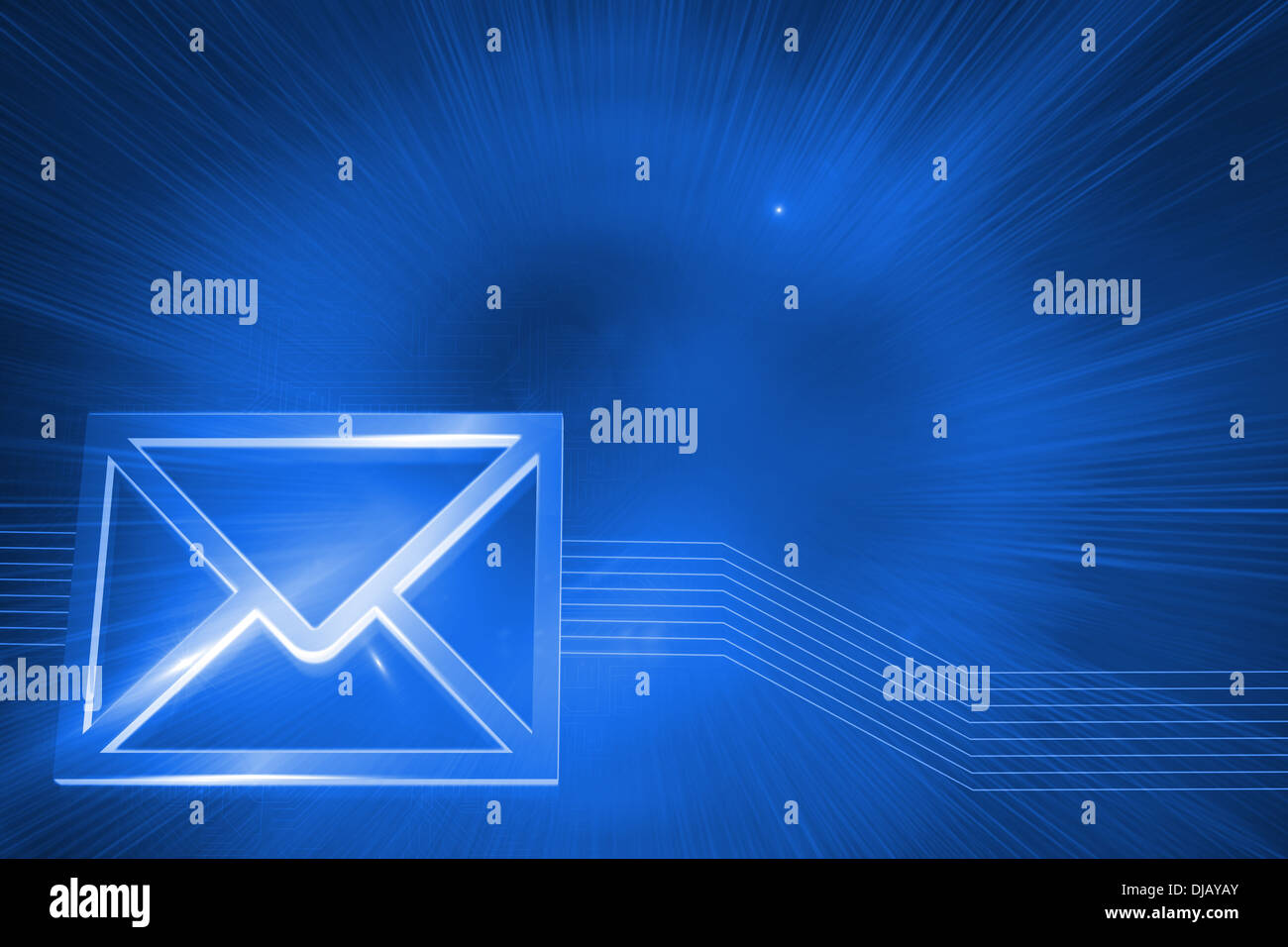 Digitally generated glowing envelope Stock Photo - Alamy