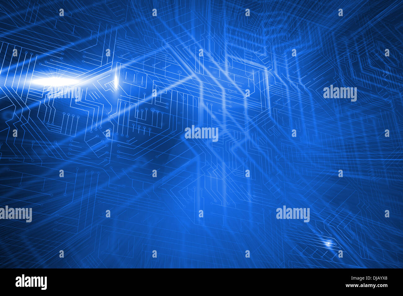 Futuristic blue circuit board Stock Photo - Alamy