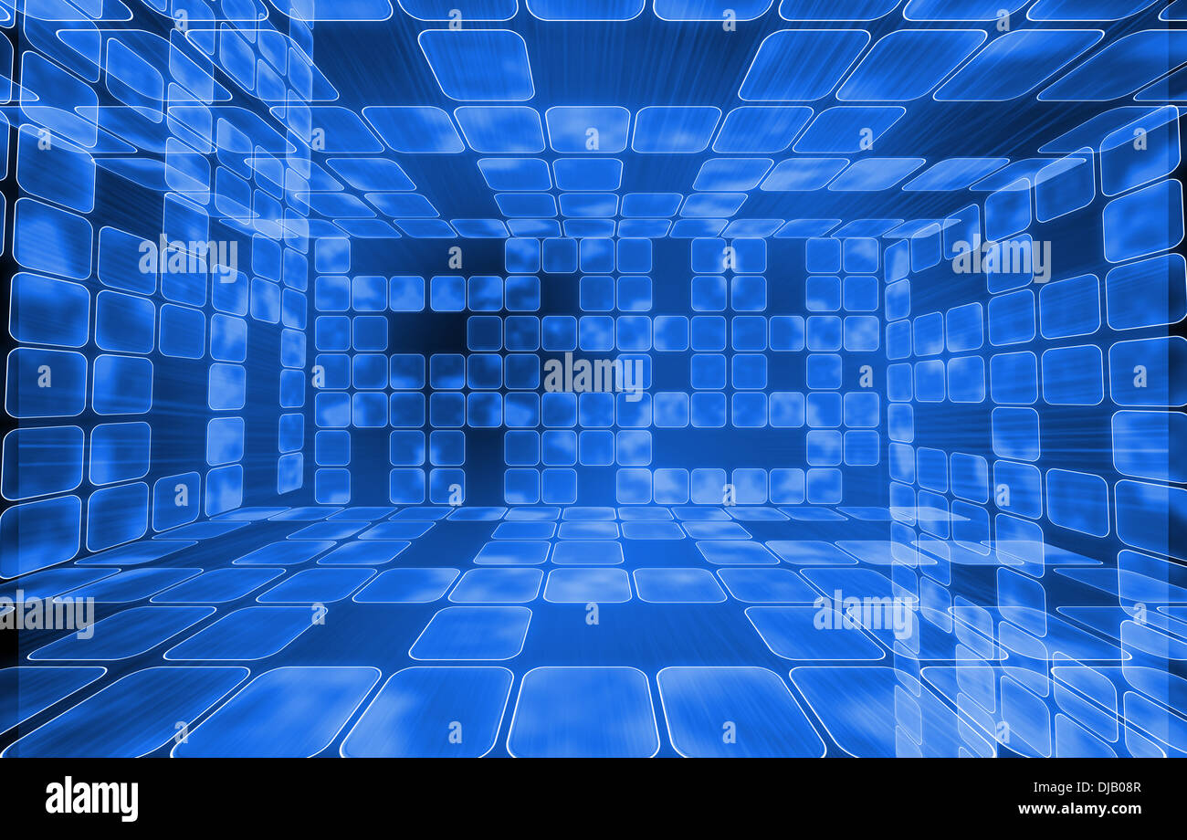 Futuristic room of squares Stock Photo - Alamy