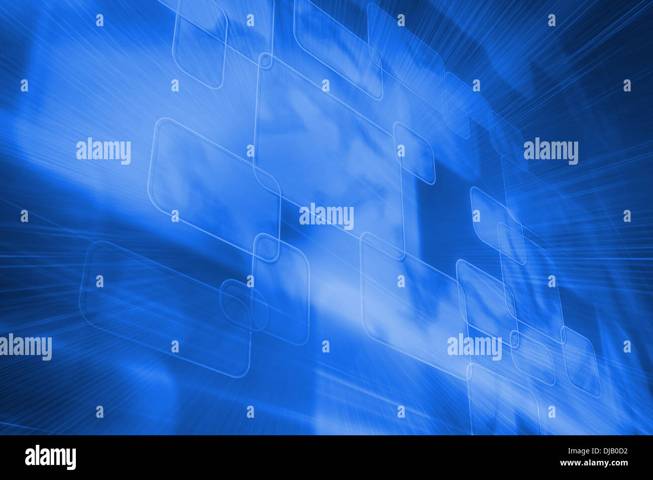 Blue glowing squares hi-res stock photography and images - Alamy