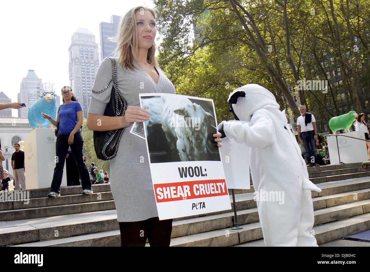 Atmosphere PETA members protest at Bryant Park against 'Campaign for ...