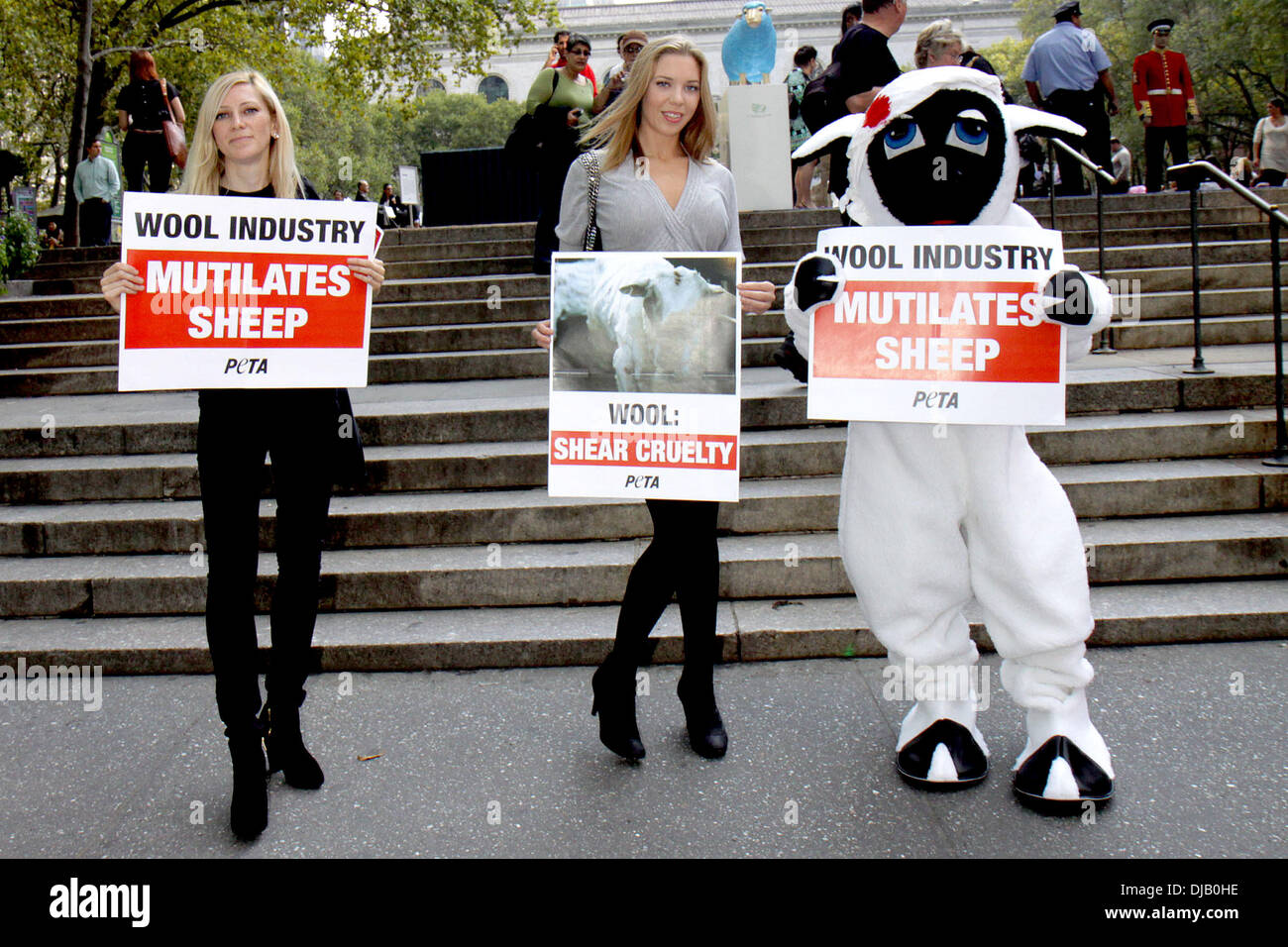 Atmosphere PETA members protest at Bryant Park against 'Campaign for ...