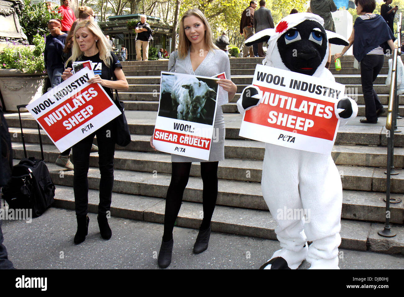 Atmosphere PETA members protest at Bryant Park against 'Campaign for ...