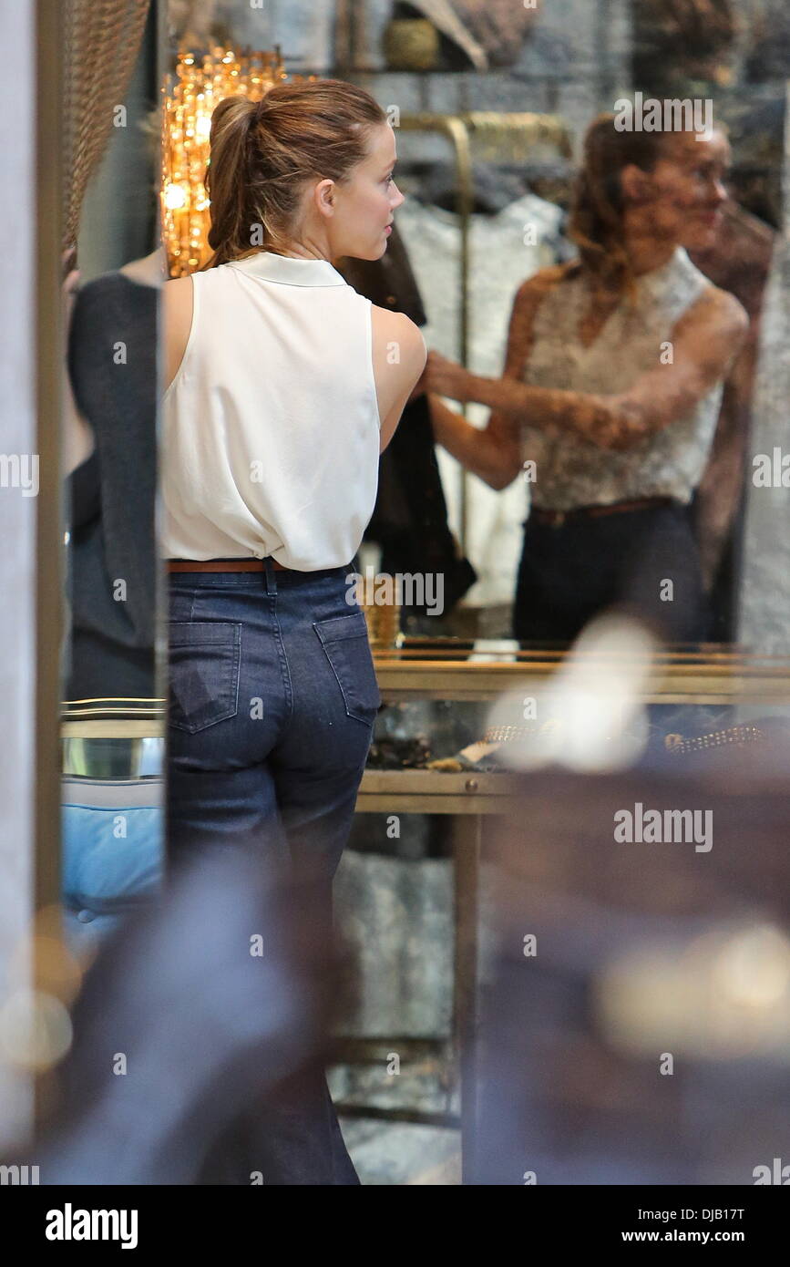 Amber Heard seen shopping at Monika Chiang on Robertson Boulevard Los ...