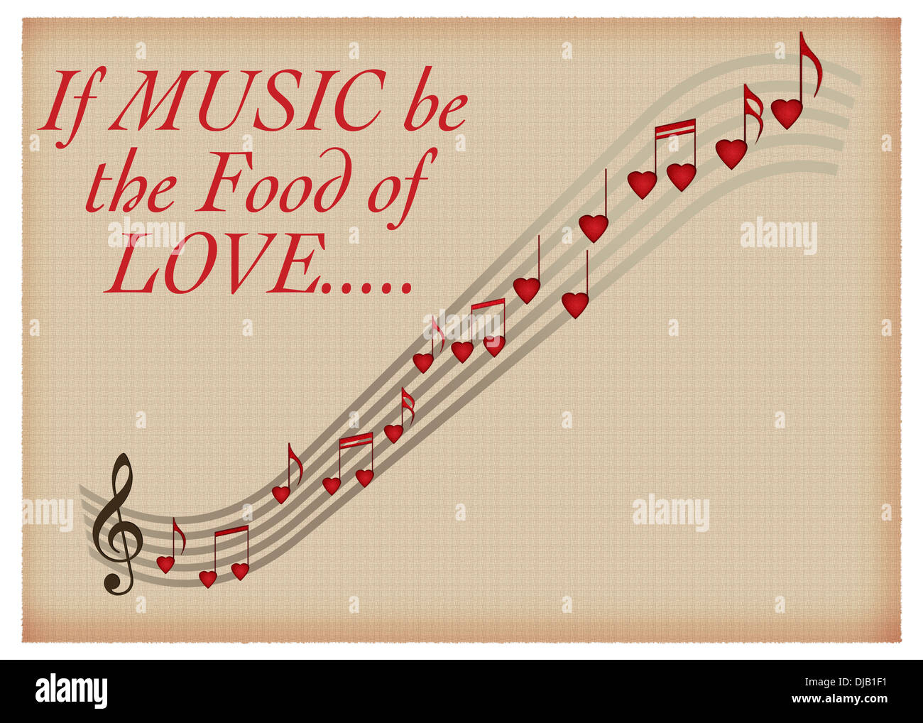 Heart music notes hi-res stock photography and images - Alamy