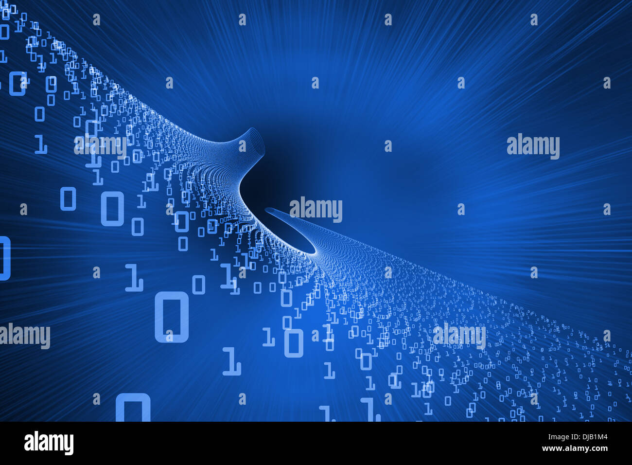 Futuristic blue design with code Stock Photo - Alamy