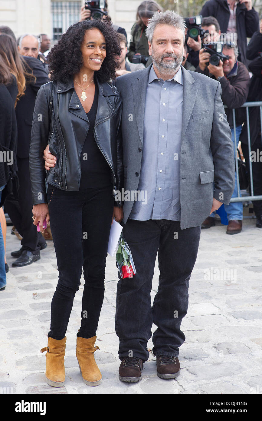 Luc Besson and his wife Virginie Silla Paris Fashion Week Spring ...