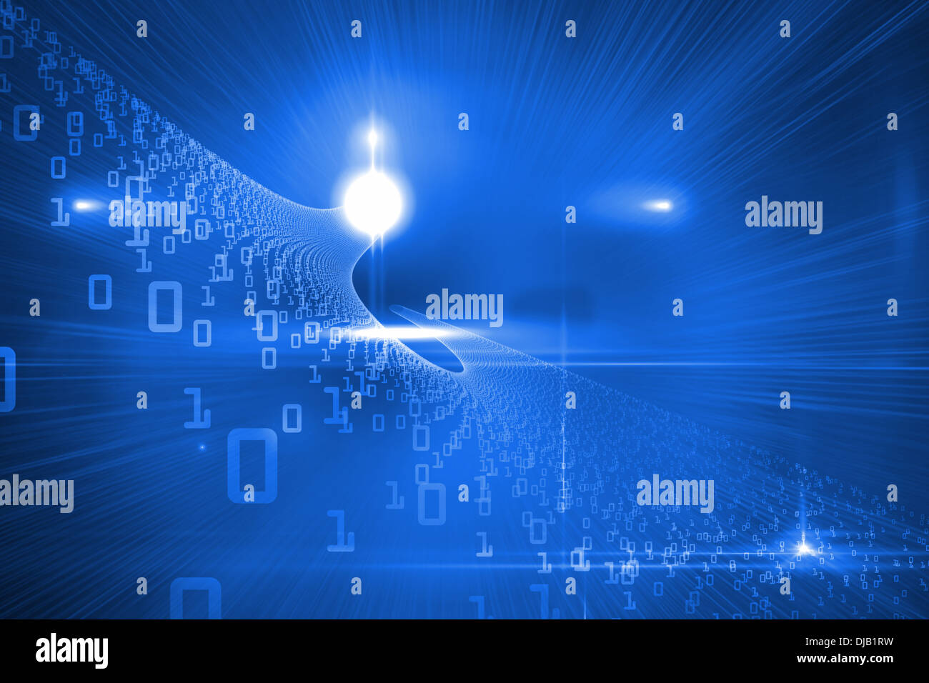 Futuristic blue design with code Stock Photo - Alamy