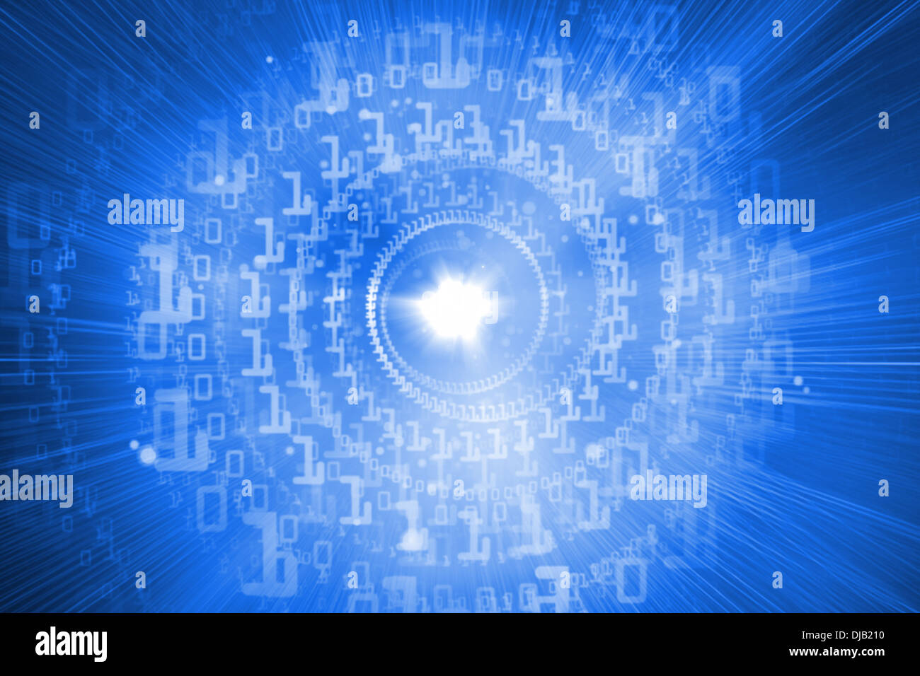 Bright futuristic binary code spiral Stock Photo - Alamy
