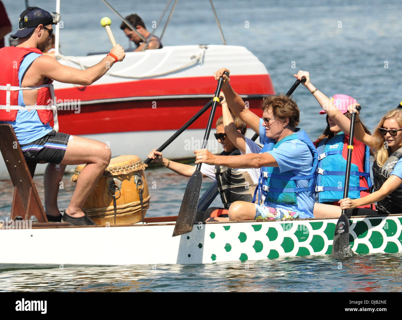 Bruce Jenner, Kourtney Kardashian The Kardashian family competes in a ...