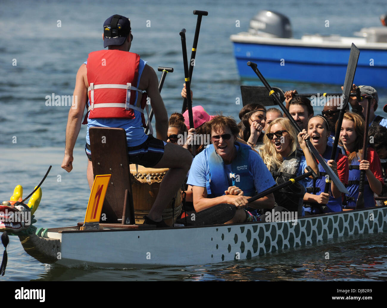 Bruce Jenner, Kourtney Kardashian The Kardashian family competes in a ...
