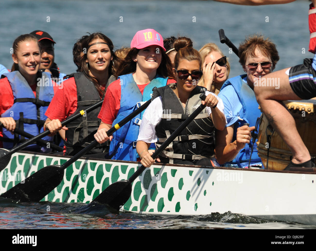 Bruce Jenner, Kourtney Kardashian The Kardashian family competes in a ...