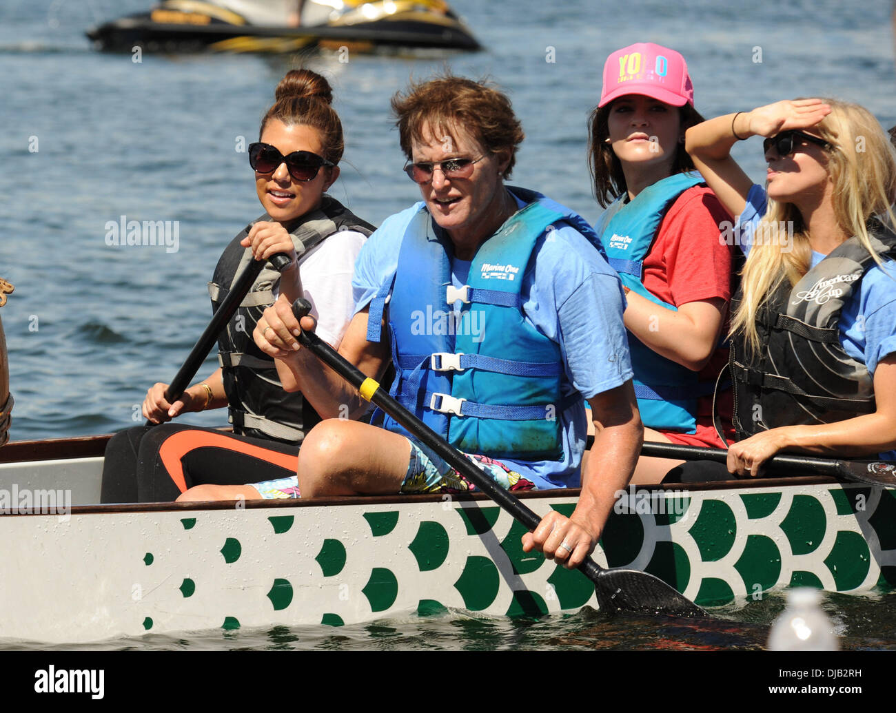 Bruce Jenner, Kourtney Kardashian The Kardashian family competes in a ...