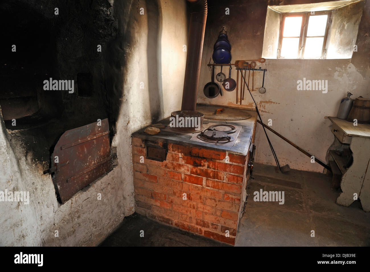 Kitchen in a farmhouse, circa 1910, Franconian Open Air Museum, Bad ...
