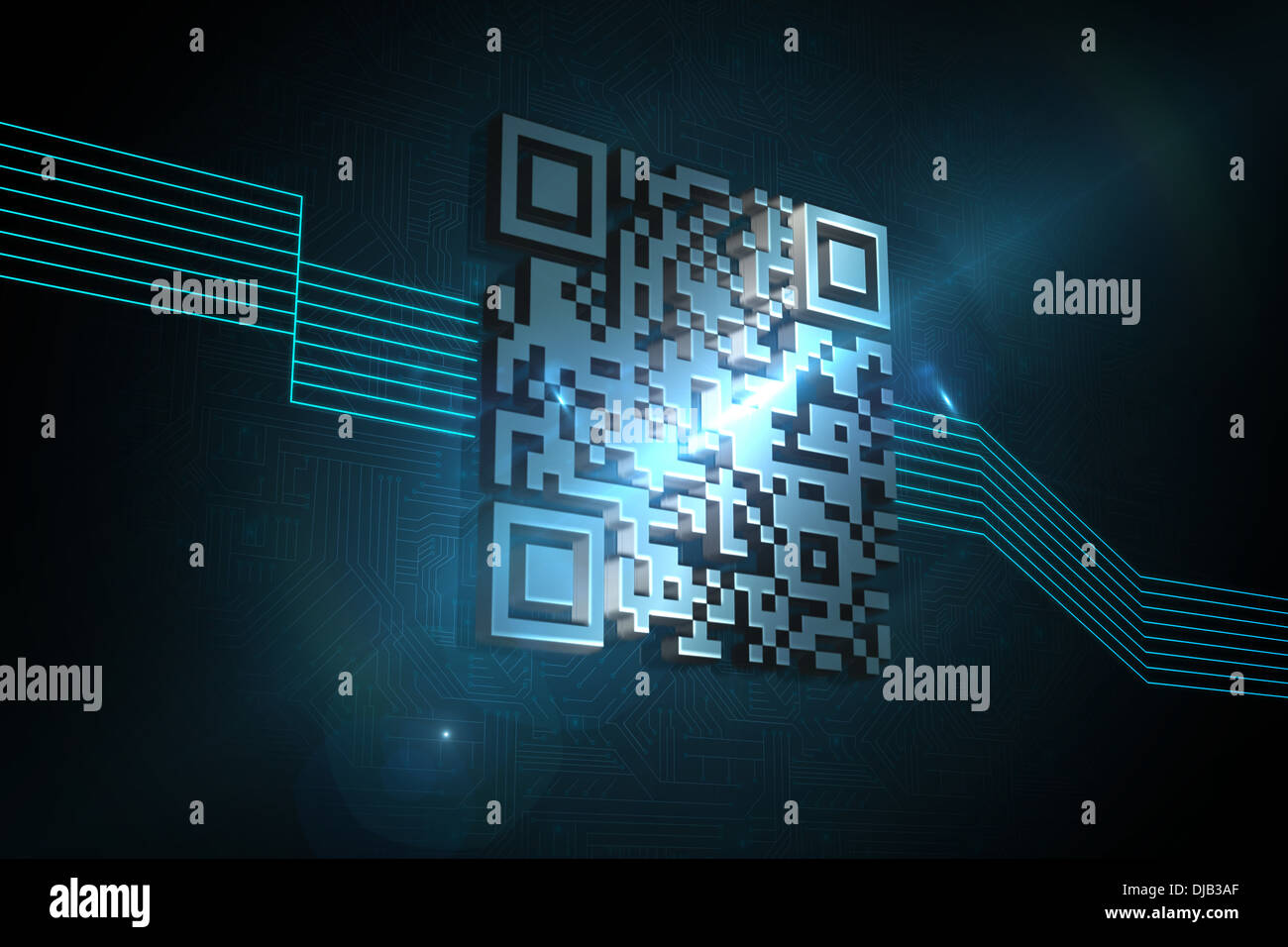 Glowing barcode on black hi-res stock photography and images - Alamy