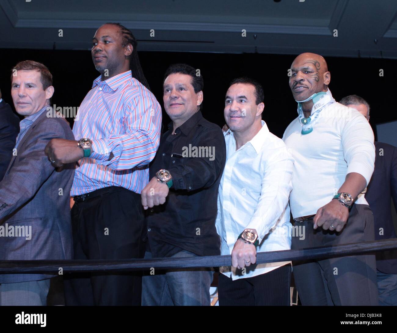 Roberto Duran, Jeff Fenech and Mike Tyson Boxing charity event press ...